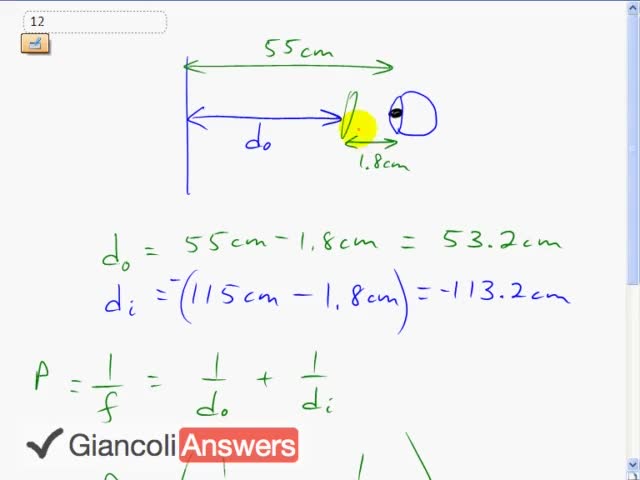 Giancoli 6th Edition Chapter 25 Problem 12 Giancoli Answers 4838