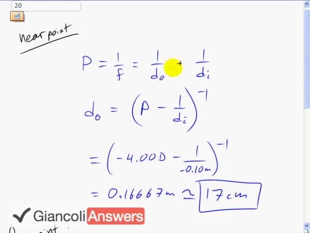 Giancoli 6th Edition, Chapter 25, Problem 20 | Giancoli Answers